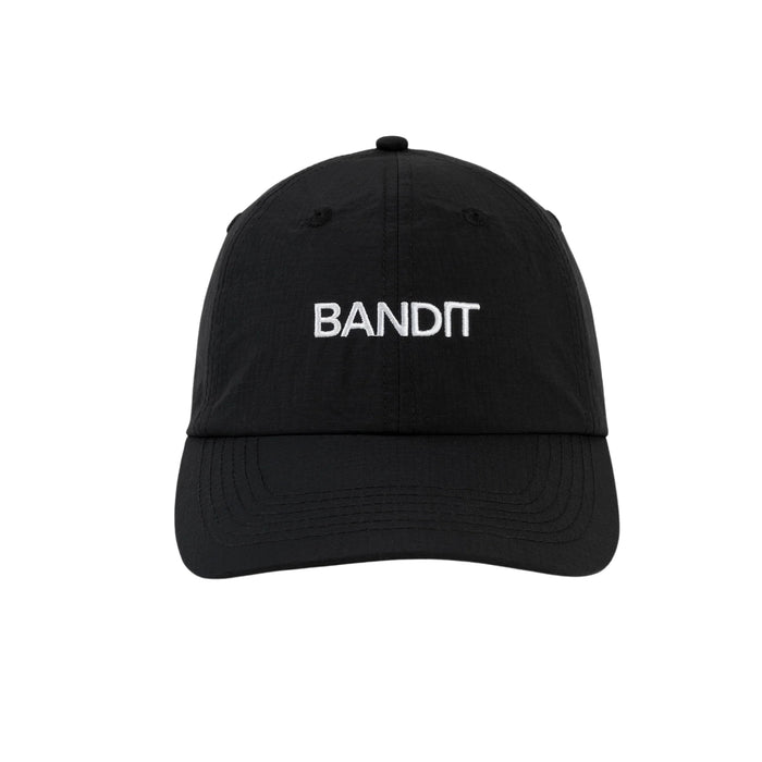 Bandit Nylon Dad Run Hat | Lightweight Water-Repellent Running Cap | Black