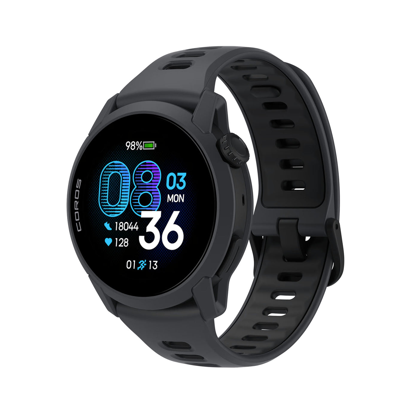COROS Pace 4 GPS Watch | Ultralight Running Watch | Black Silicone