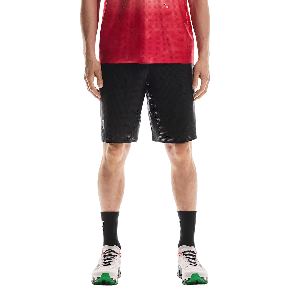 Mens On Running Pace Mesh Shorts | Relaxed Fit for Running Training | Black