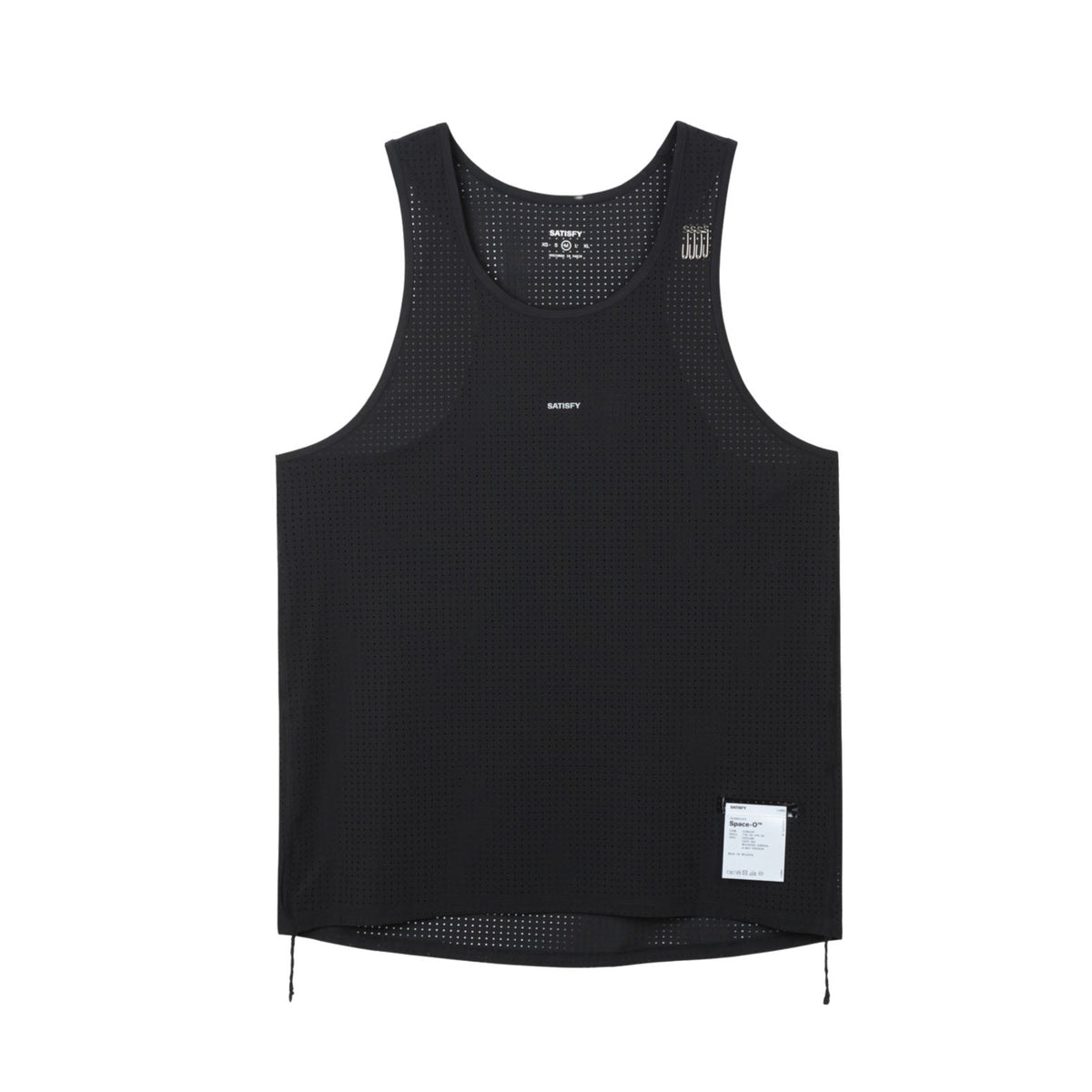 Mens Satisfy Space-O Running Singlet | Premium Racing Top | Black