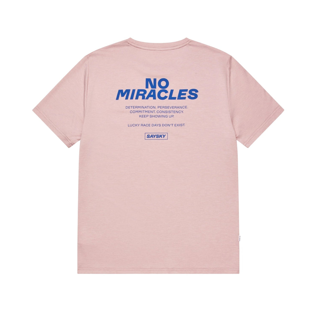 Mens Saysky Statement Pace T-Shirt | Midweight Performance Run Top | Pink