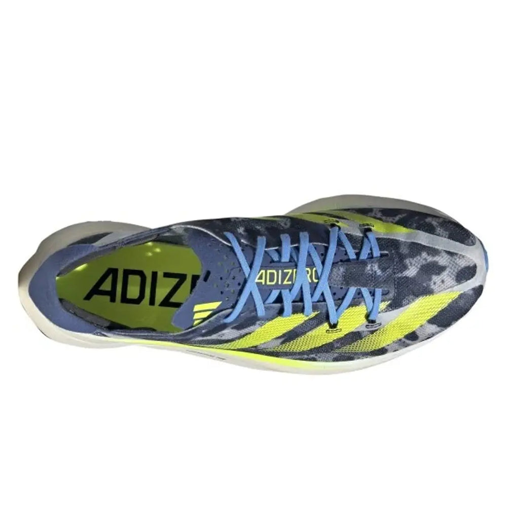 Mens adidas Adizero Adios Pro 3 | Crystal White / Lucid Lemon / Blue Burst