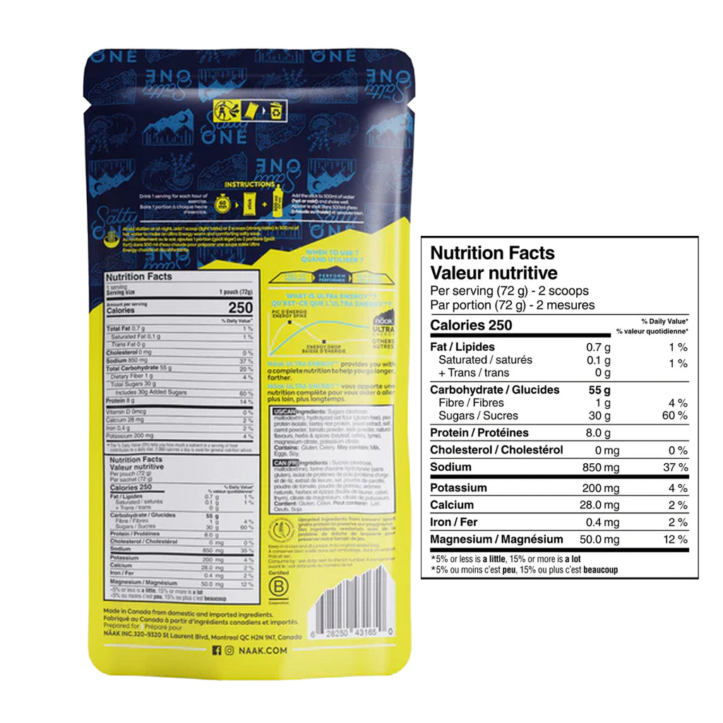 Naak Ultra Energy Drink Mix | With Carbohydrate, Electrolyte & Protein