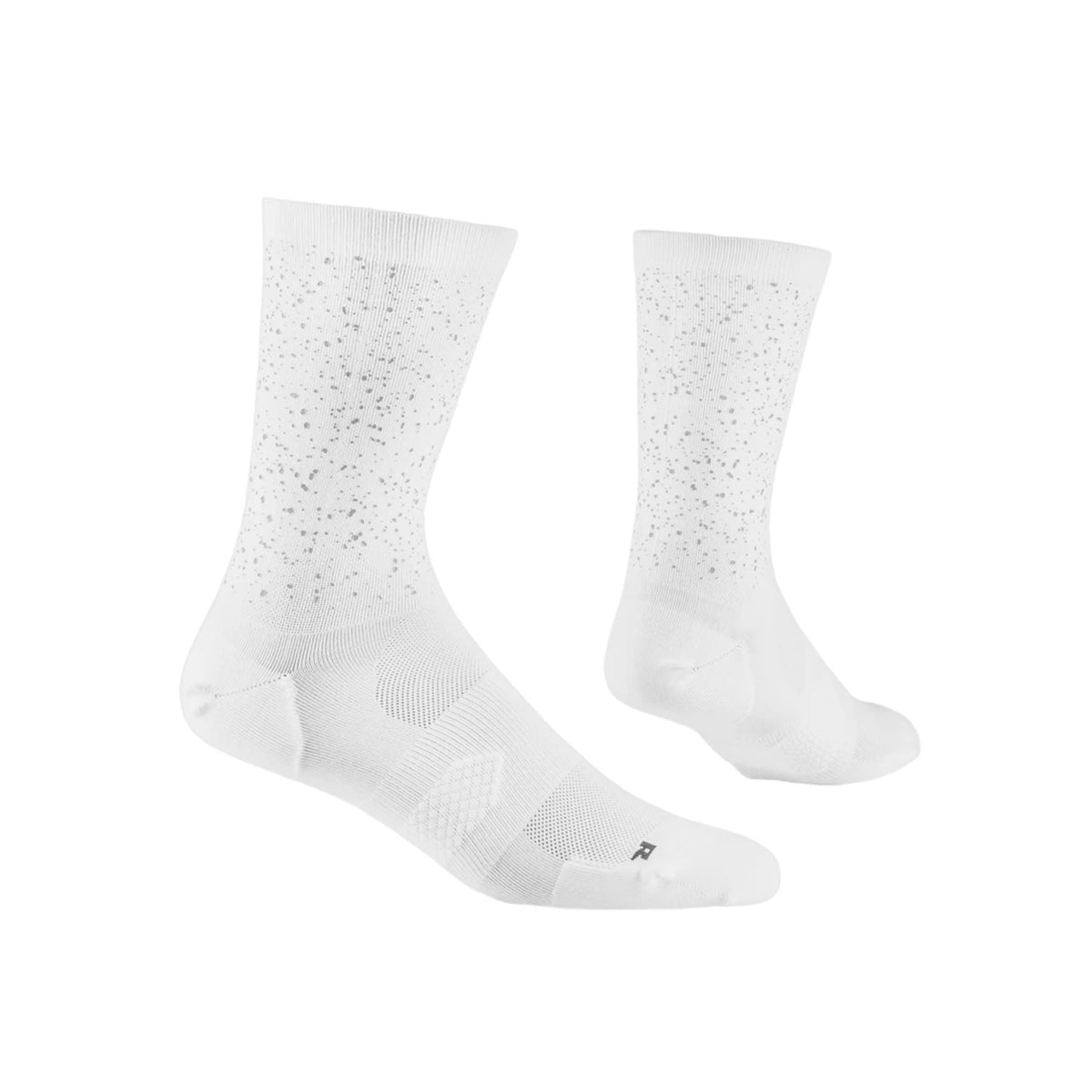 Unisex Saysky Combat Reflective High Running Socks | White
