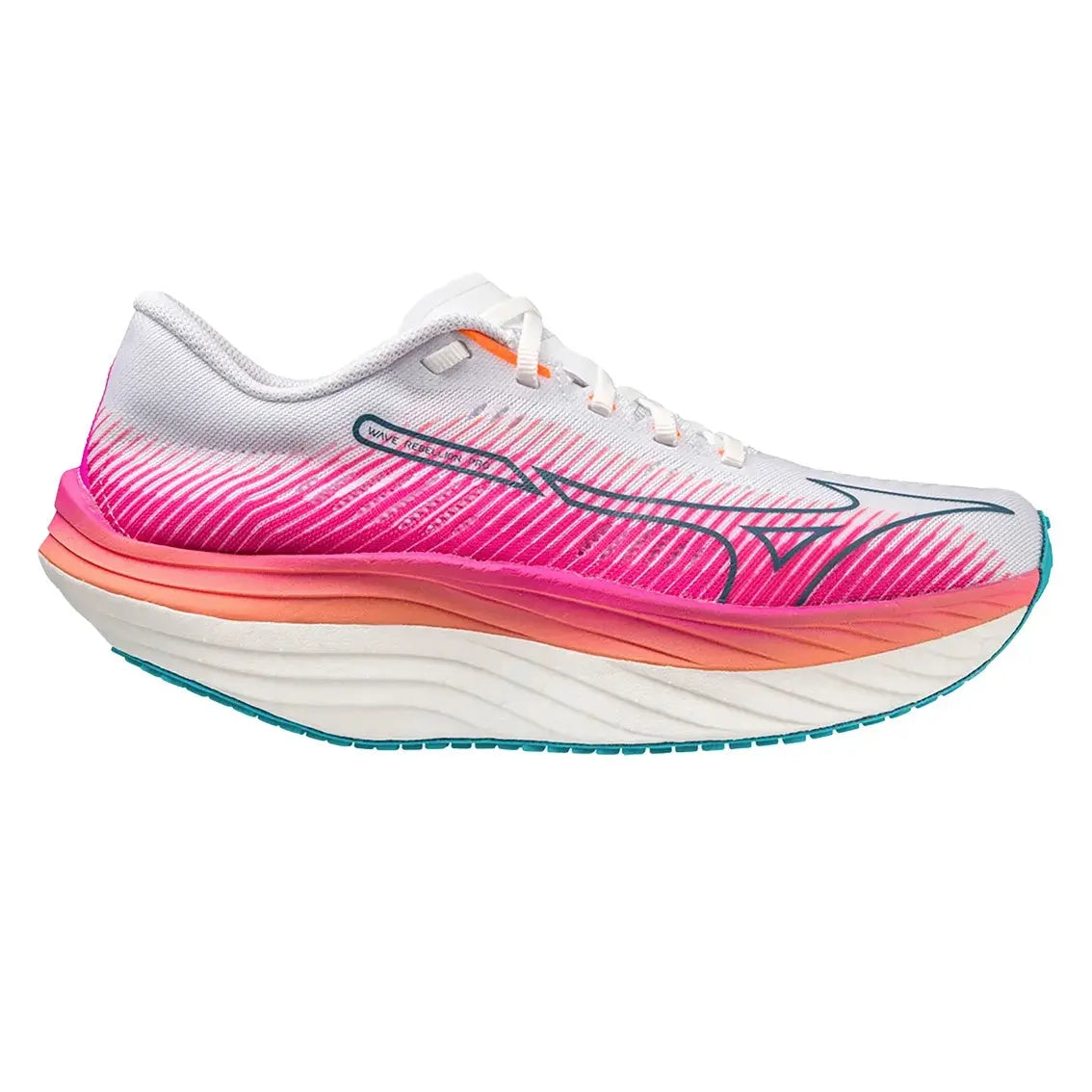 Womens Mizuno Wave Rebellion Pro - High-Vis Pink / Ombre Blue / Purple